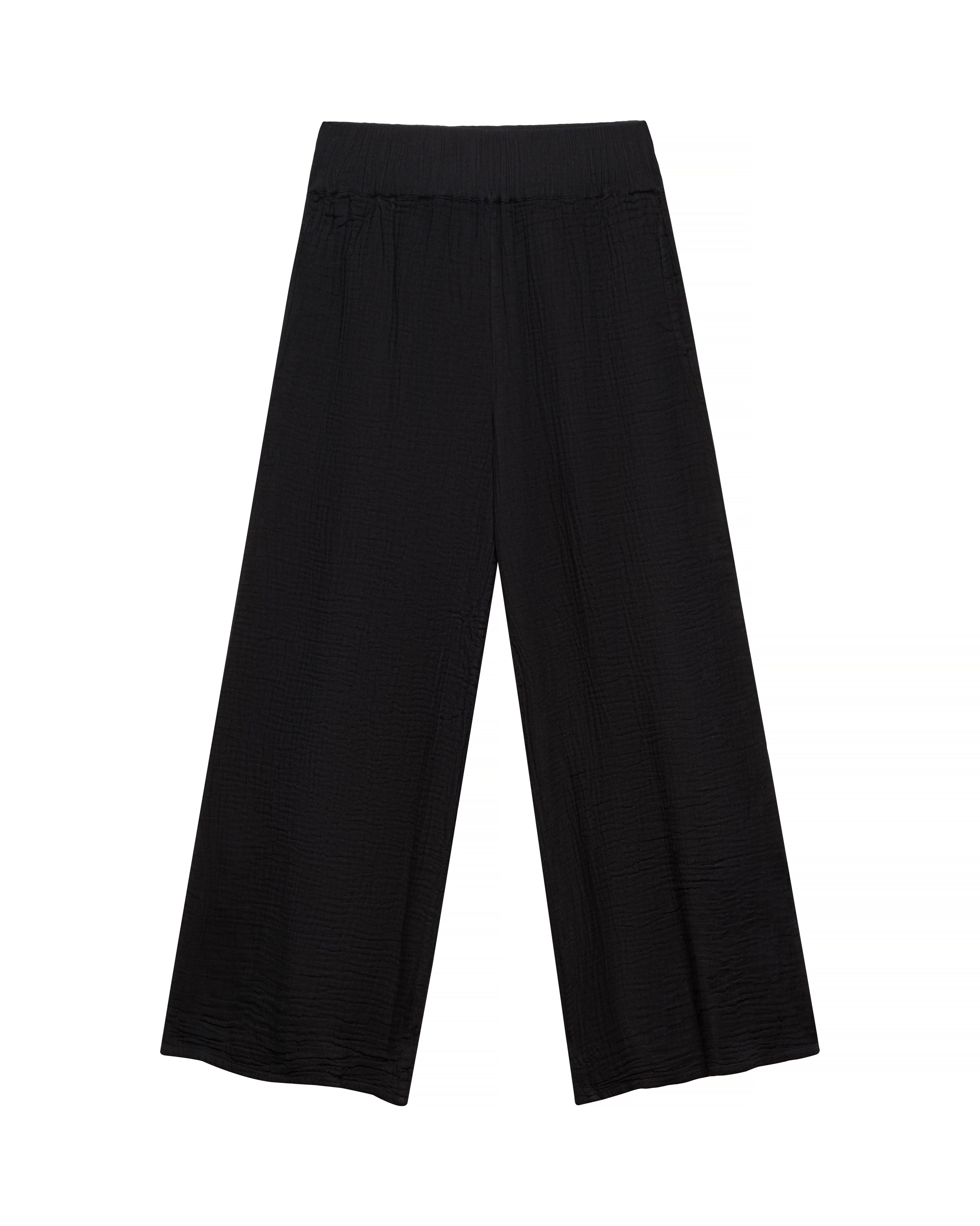 Crinkle Cotton Pant - Handmade 100% Cotton High-Waisted