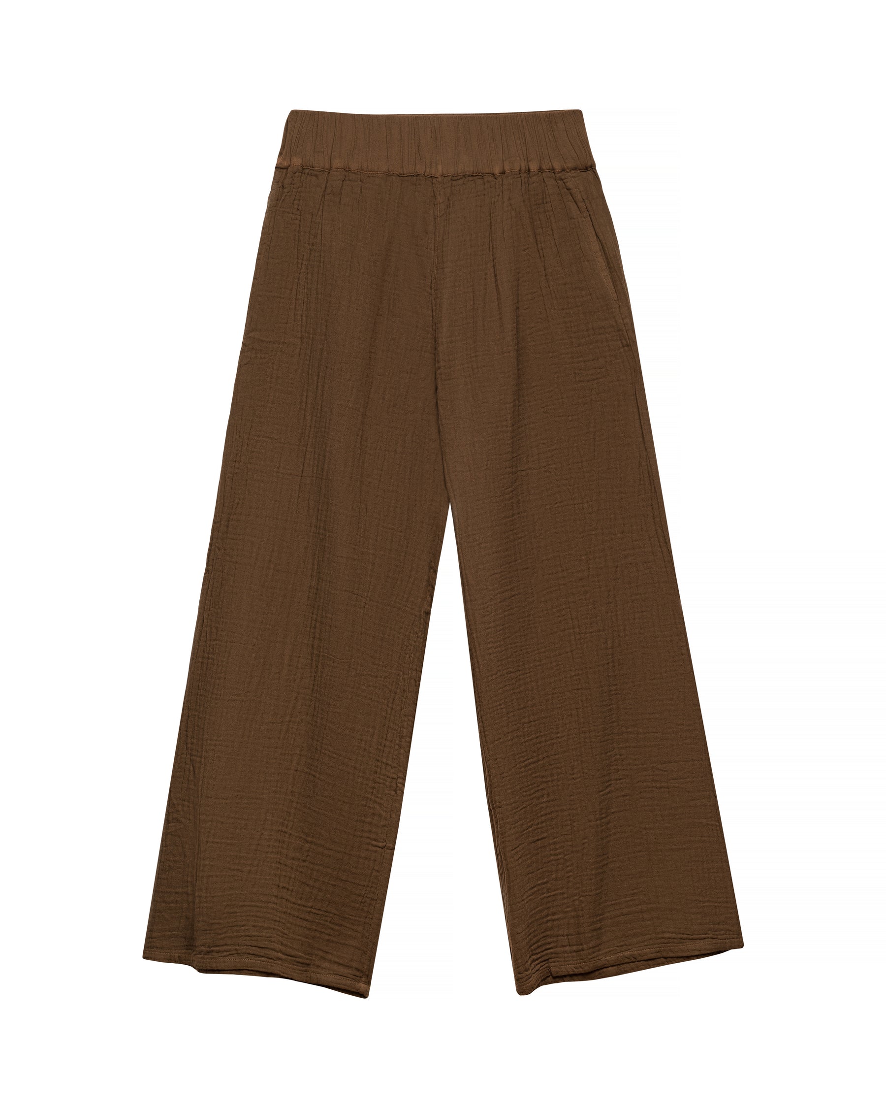 Crinkle Cotton Pant - Handmade 100% Cotton High-Waisted