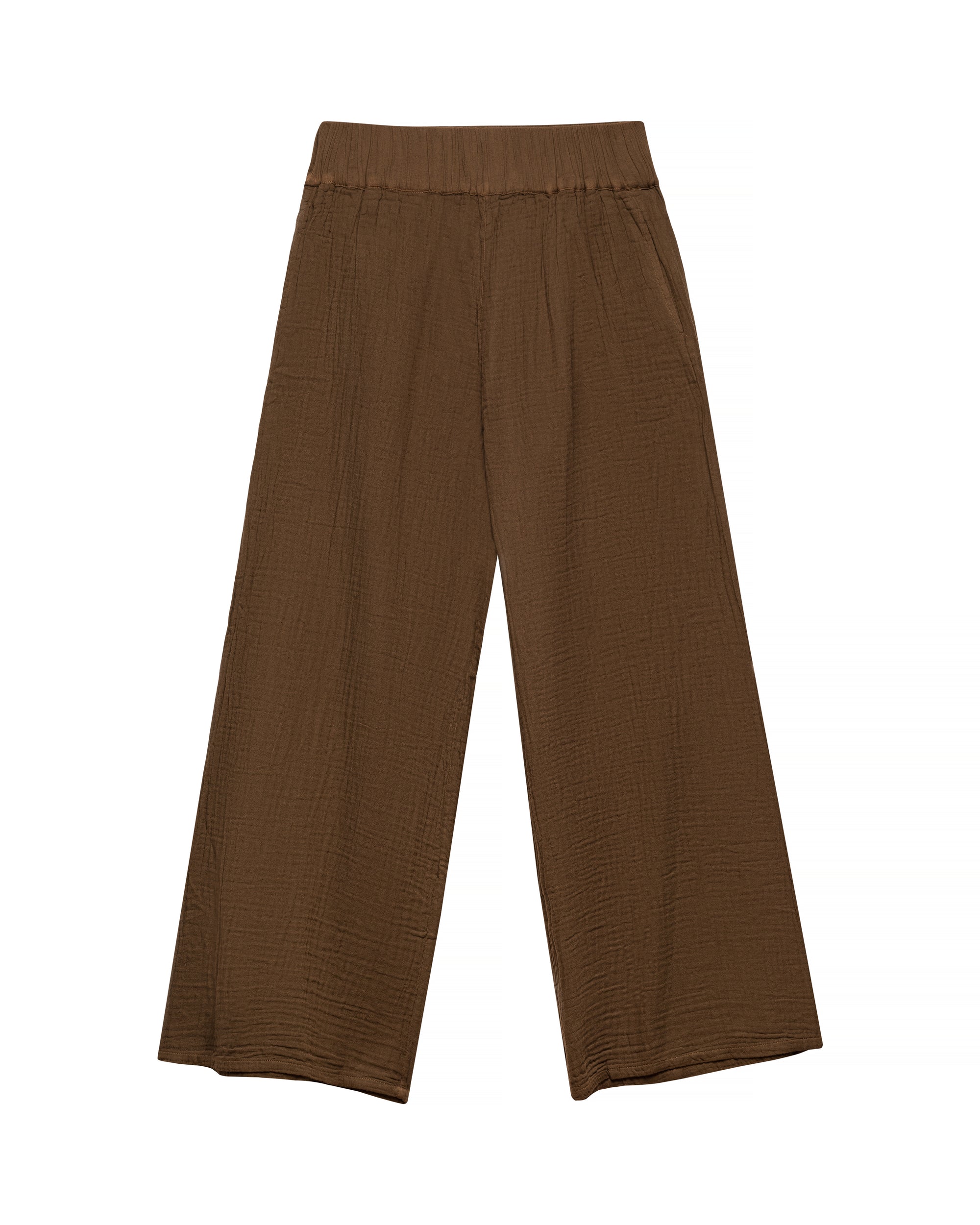 Crinkle Cotton Pant - Handmade 100% Cotton High-Waisted