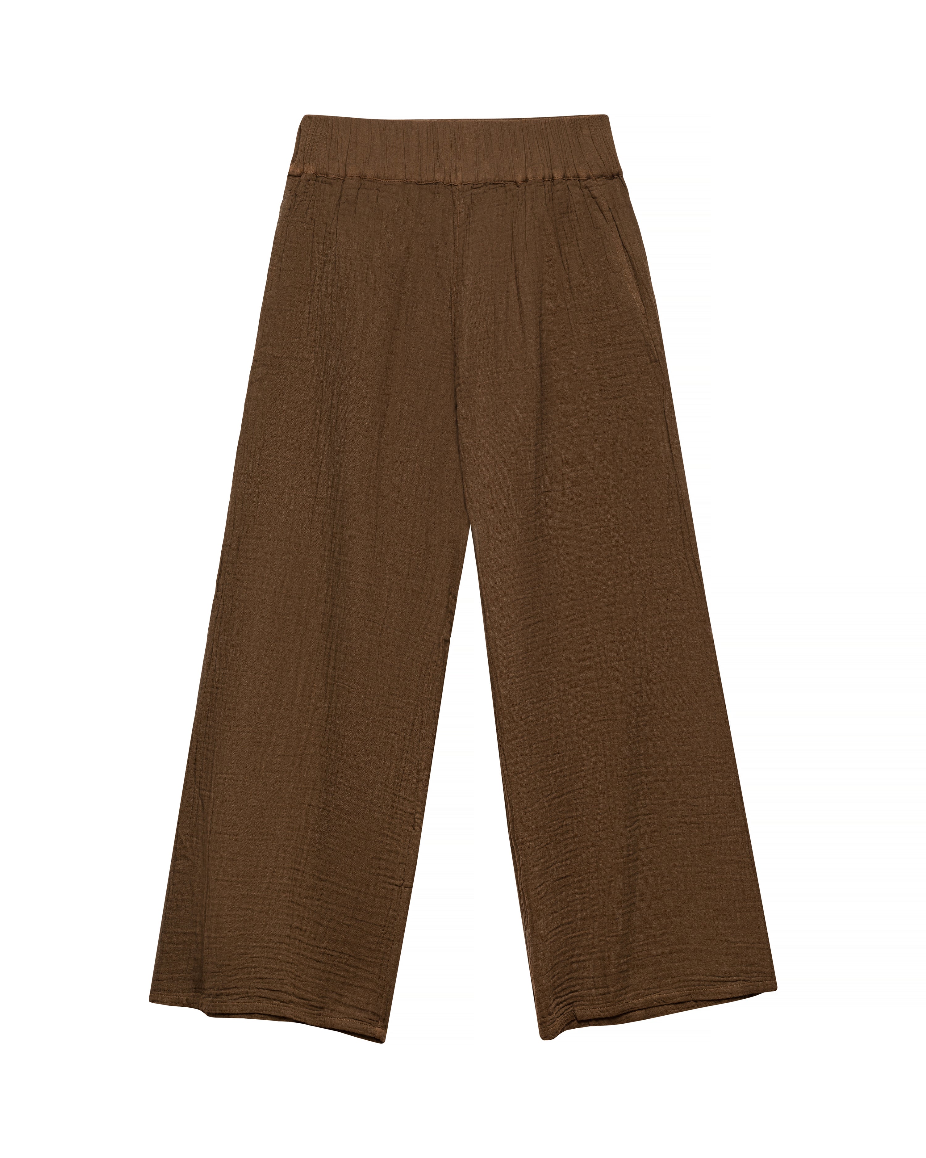 Crinkle Cotton Pant - Handmade 100% Cotton High-Waisted