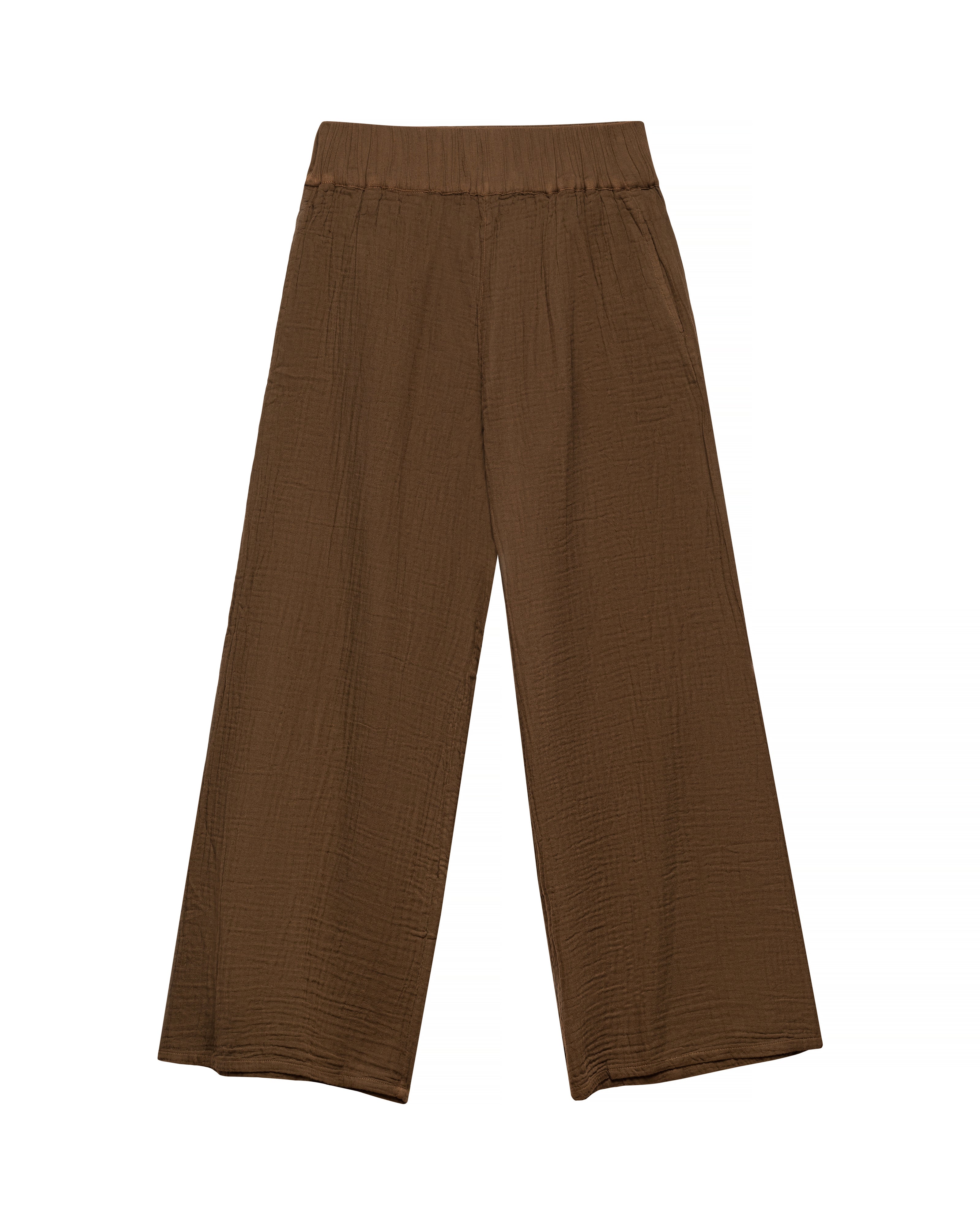 Crinkle Cotton Pant - Handmade 100% Cotton High-Waisted