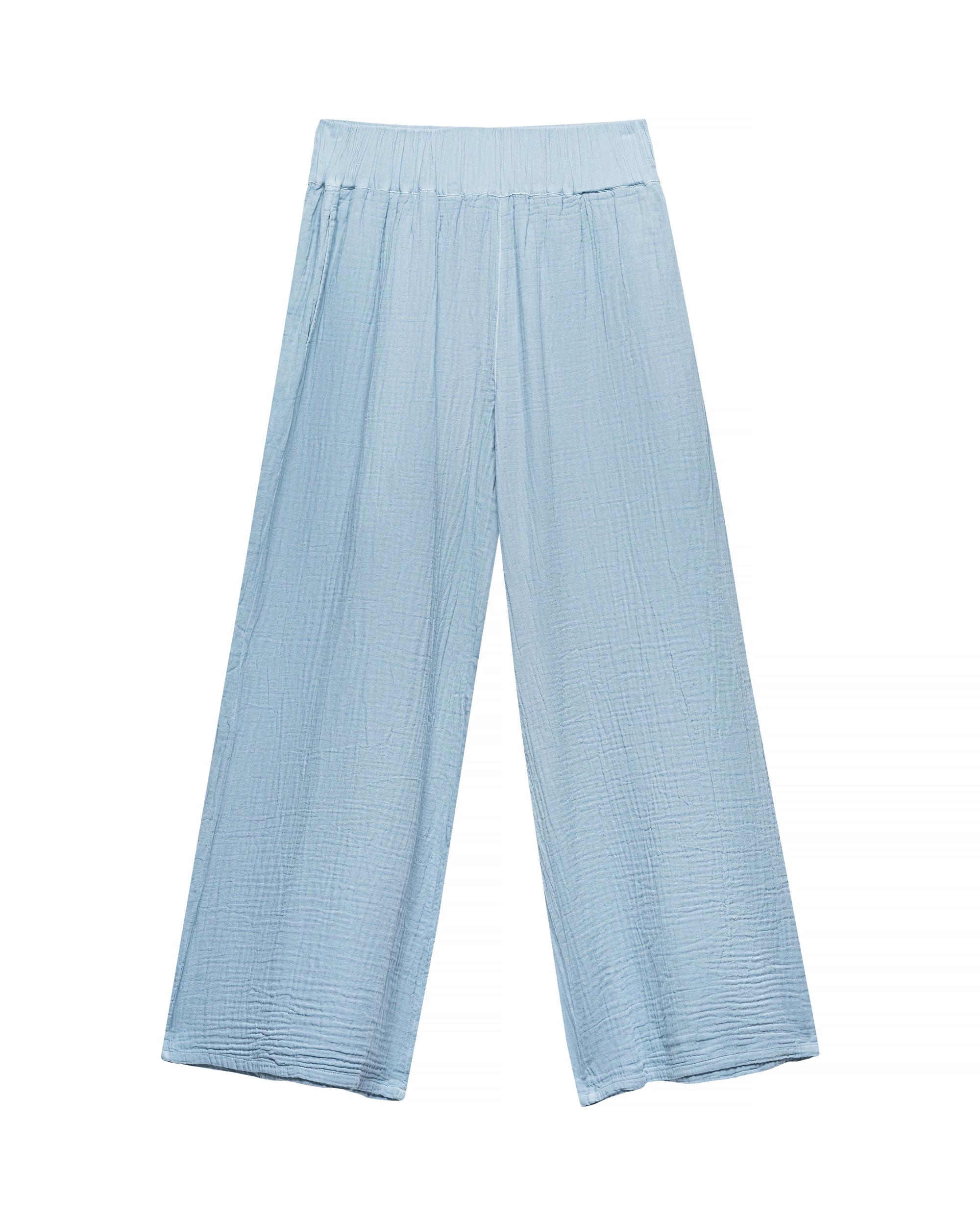 Crinkle Cotton Pant - Handmade 100% Cotton High-Waisted